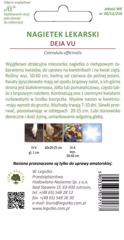 Nagietek lekarski DEJA VU mix 2g - naturalny środek na skórne problemy
